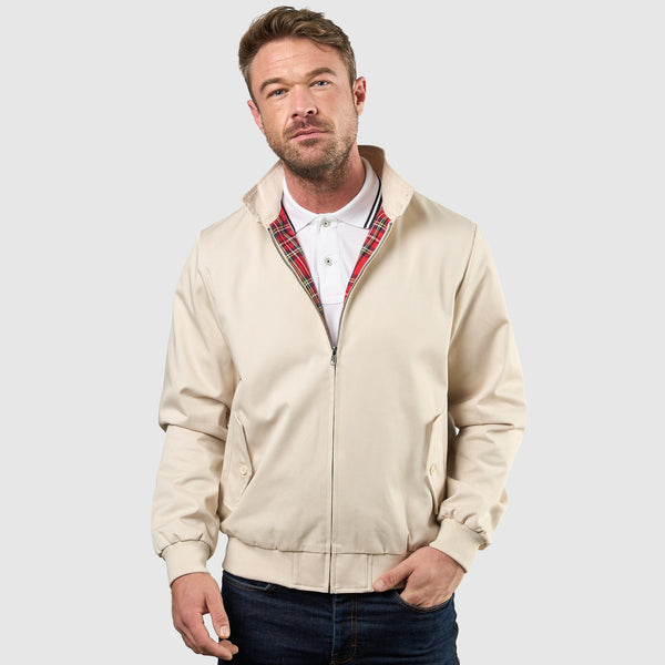 Mens Signature Harrington Jacket - Stone – Harrington Jacket Store